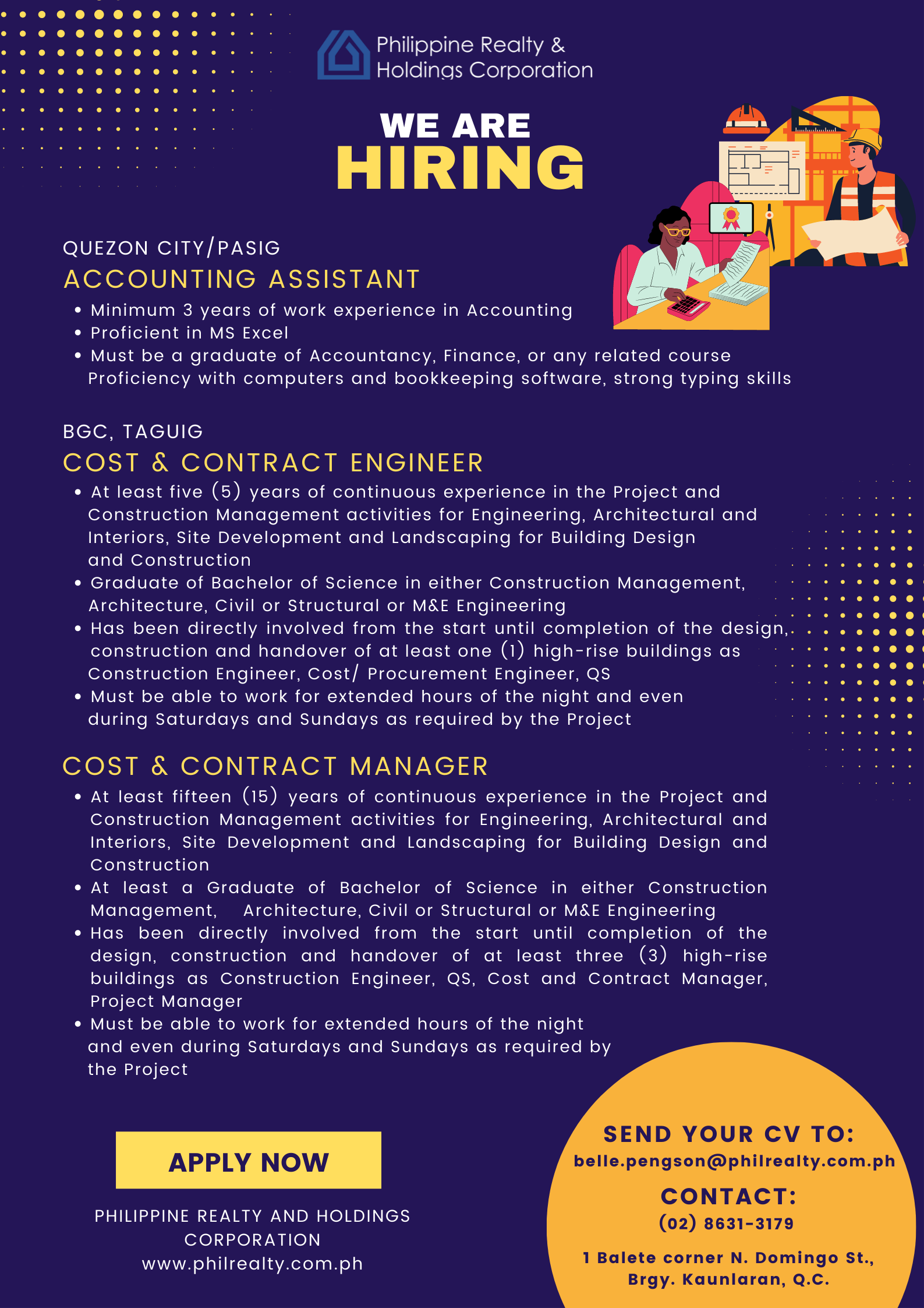 Careers - Philippine Realty & Holdings Corporation